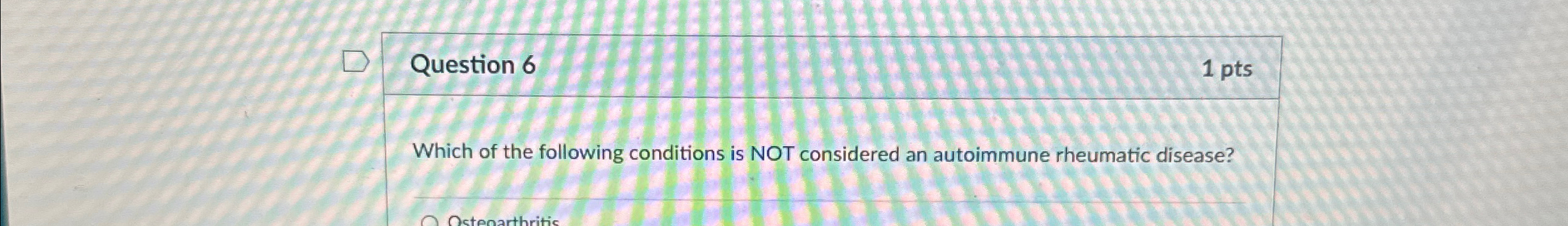 Solved Question 61 ﻿ptsWhich of the following conditions is | Chegg.com