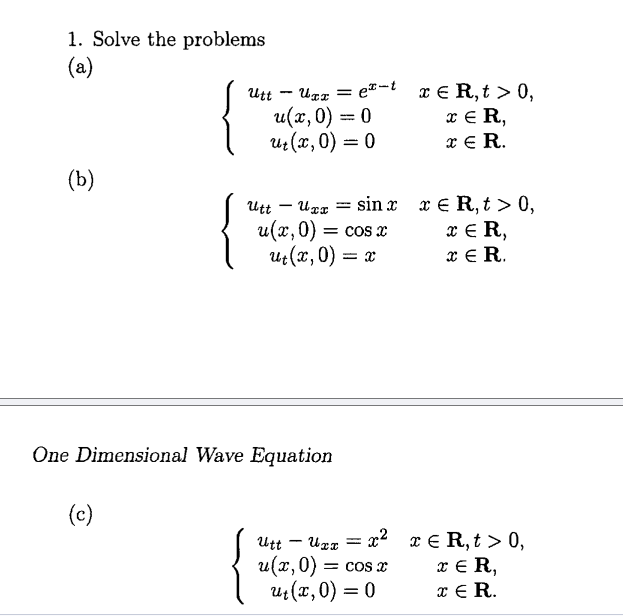 Solved by an EXPERT solve all 3One Dimensional Wave | Chegg.com