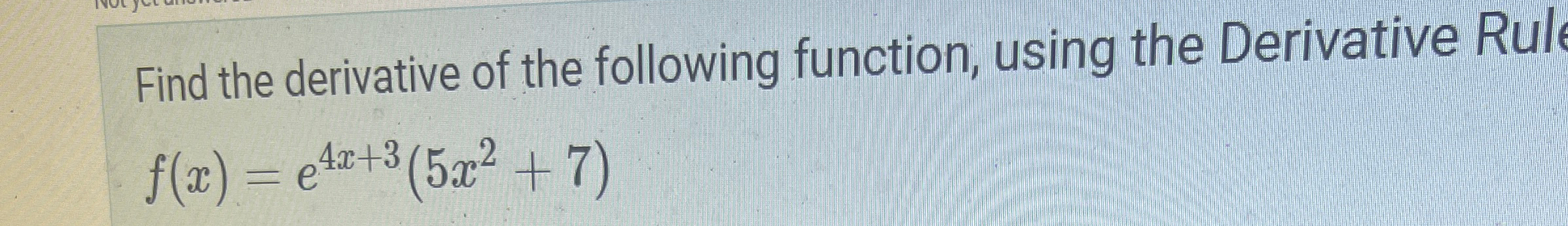Solved Find the derivative of the following function, using | Chegg.com