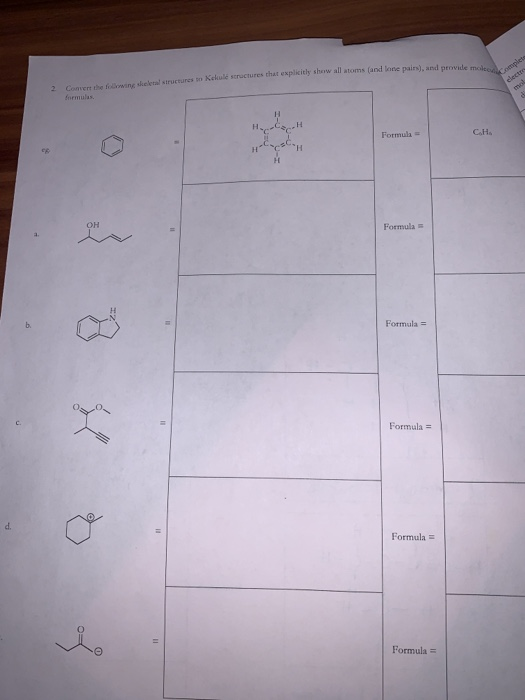 Solved ine skeletal structures in Kekule structures that | Chegg.com