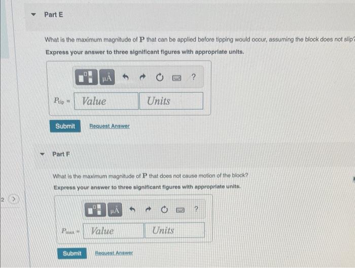 Solved The block shown in (Figure 1) has a mass of m=60 kg, | Chegg.com