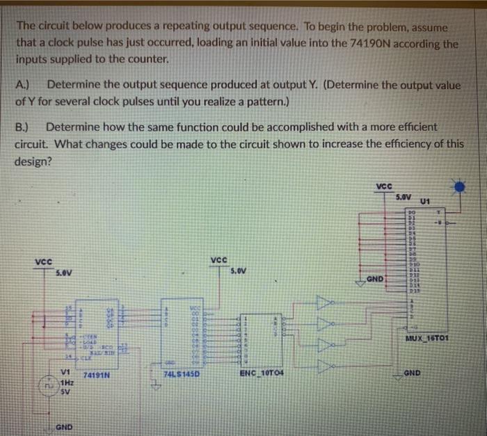 The circuit below produces a repeating output | Chegg.com