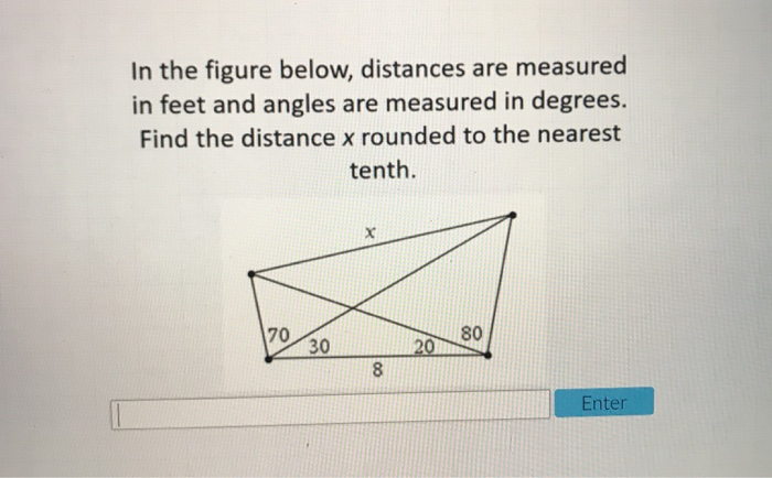 Solved In the figure below, distances are measured in feet | Chegg.com