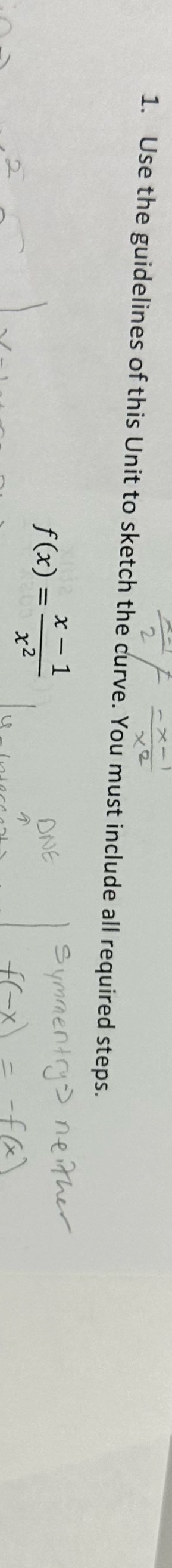 Solved Use the guidelines of this Unit to sketch the curve. | Chegg.com