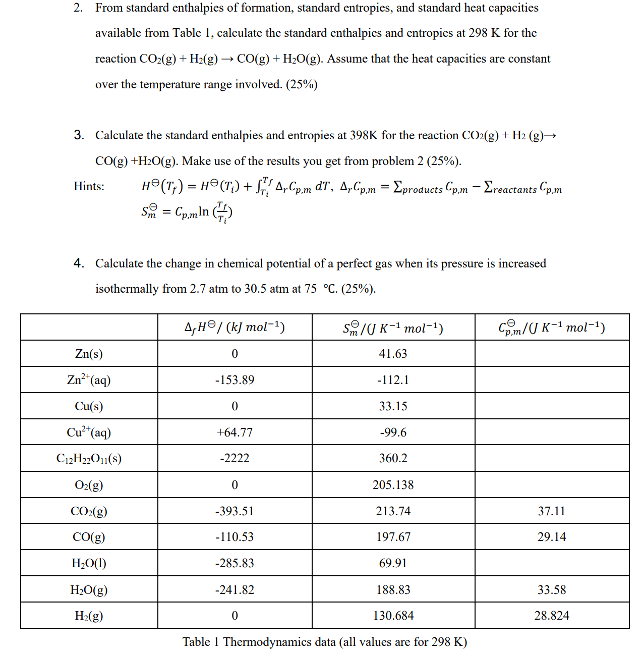 Solved From standard enthalpies of ﻿formation, standard | Chegg.com