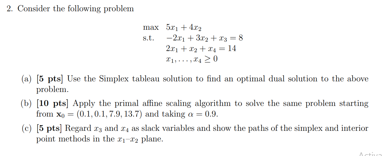 Solved Find the dual problem: Max 3X1 + 4X2 | Chegg.com
