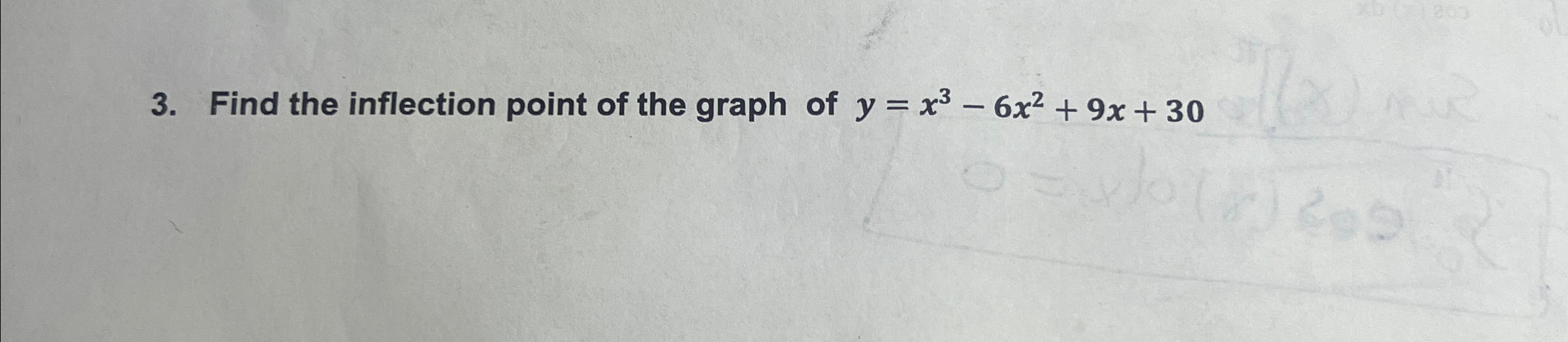Solved Find the inflection point of the graph of | Chegg.com
