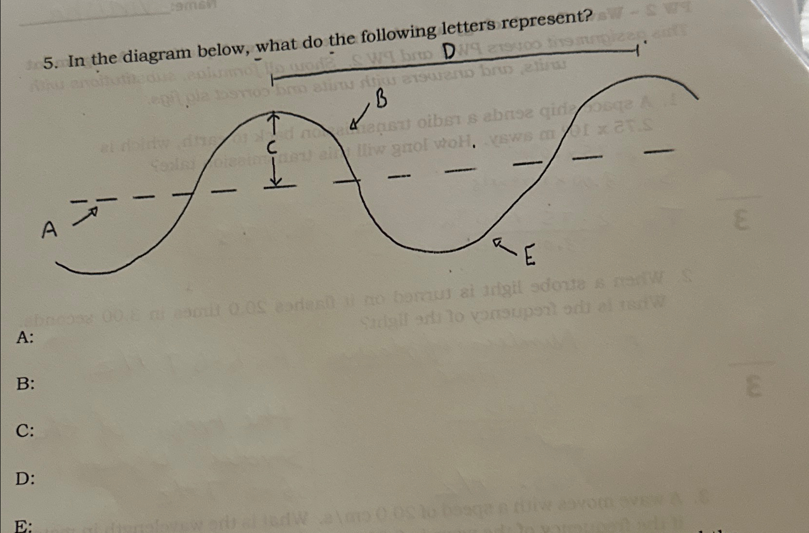 Solved In the diagram below, what do the following letters | Chegg.com