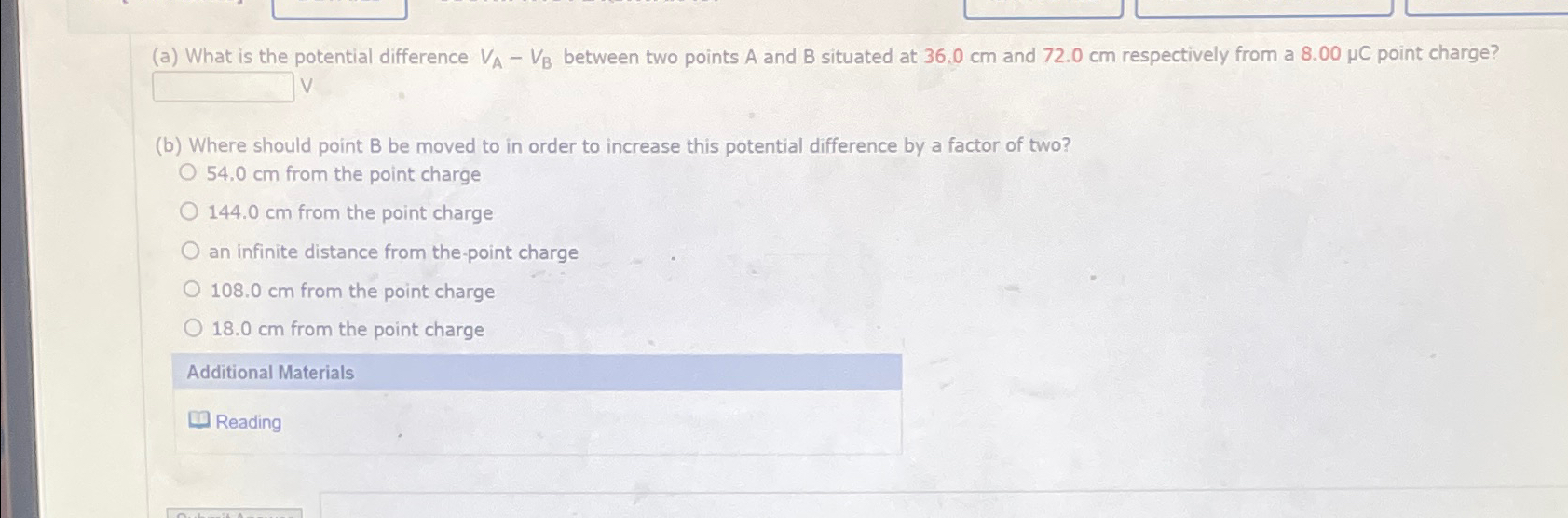 Solved (a) ﻿What is the potential difference VA-VB ﻿between | Chegg.com