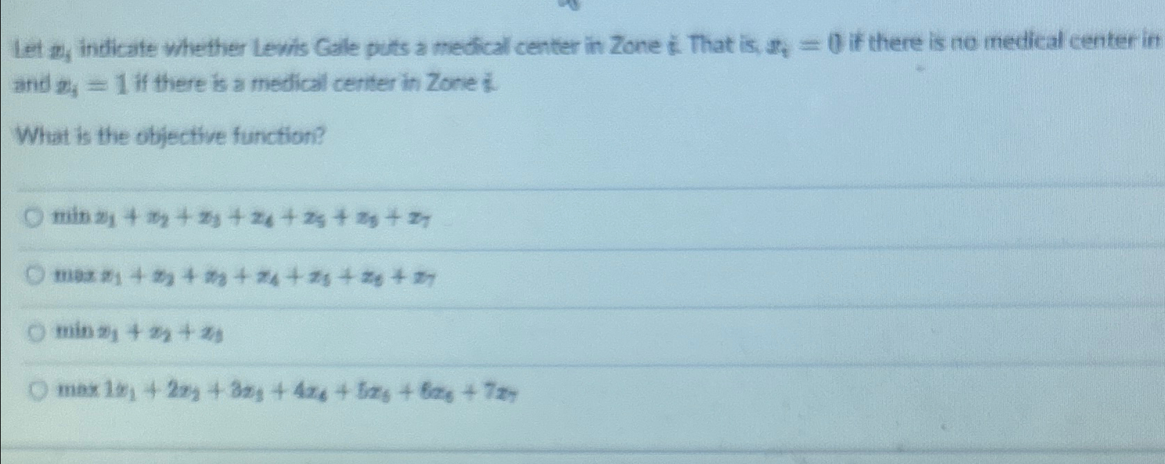 Solved Let x1 ﻿indicate whether Levis Gale puts a medical | Chegg.com
