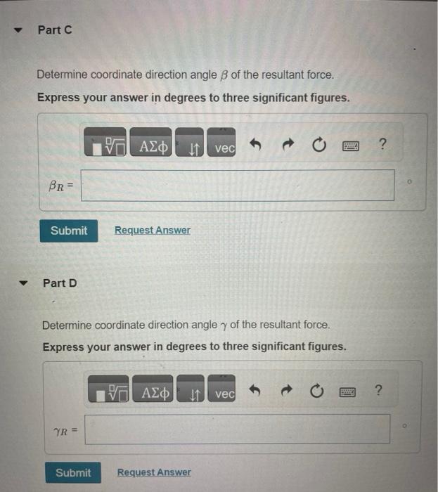 Solved If the coordinate direction angles for F3 with a | Chegg.com