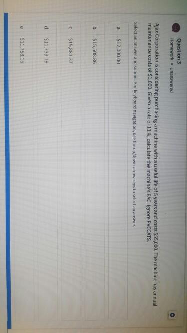 Solved Question 3 Homework - Unanswered Ajax Corporation is | Chegg.com