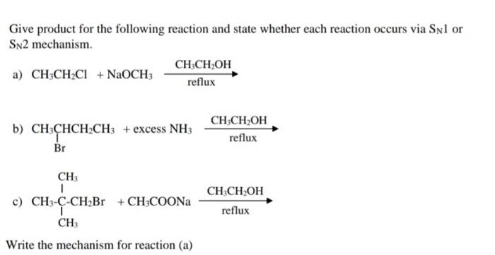 Solved Give product for the following reaction and state | Chegg.com