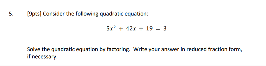 Solved [9pts] ﻿Consider the following quadratic | Chegg.com