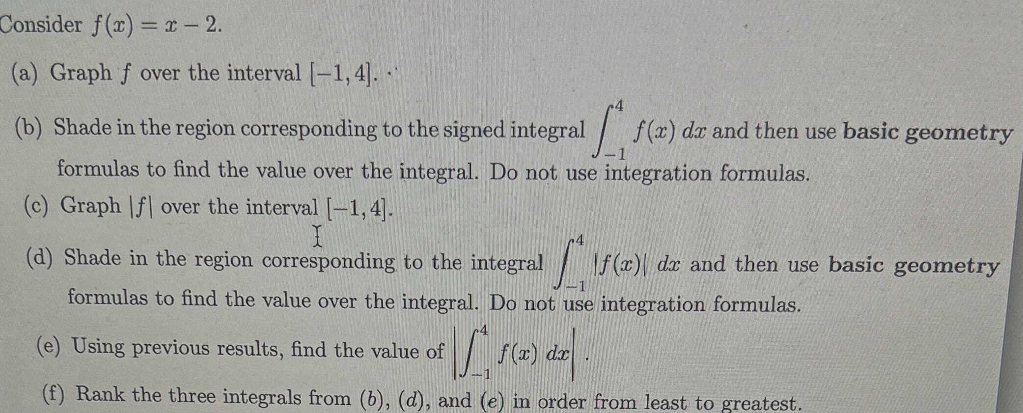 Solved Consider f(x)=x-2.(a) ﻿Graph f ﻿over the interval | Chegg.com