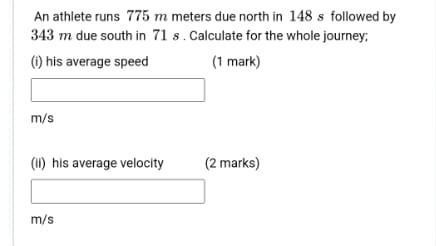 Solved An athlete runs 775 m meters due north in 148 s | Chegg.com