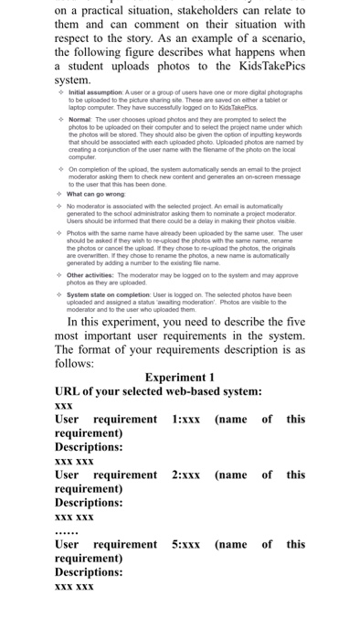 Solved Experiment 1Find a web-based system with simple | Chegg.com