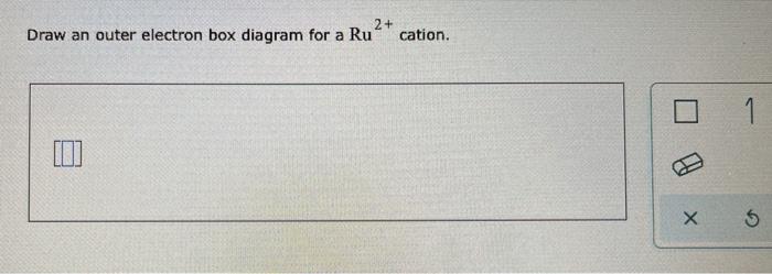 Solved 2+ Draw an outer electron box diagram for a Ru | Chegg.com