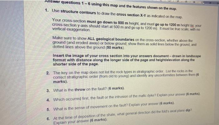 Solved Answer questions 1-6 using this map and the features | Chegg.com