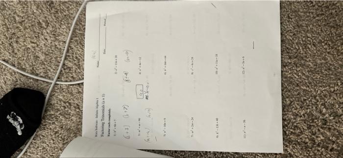 Solved Kuta Software - Infinite Algebra 1 Factoring | Chegg.com