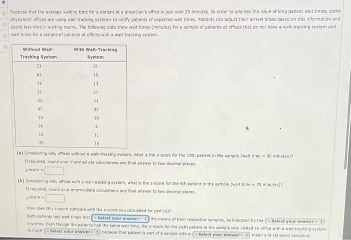Solved Suppose that the averoge waiting time for a patient | Chegg.com