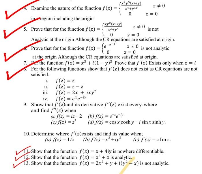 Solved 4. Examine the nature of the function | Chegg.com