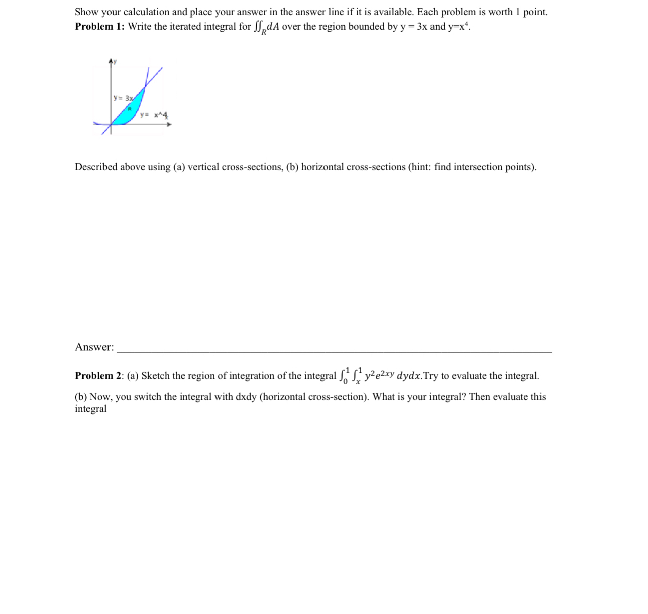 Solved Show your calculation and place your answer in the | Chegg.com