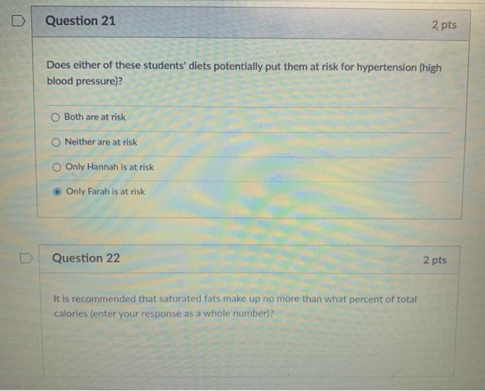 Solved Farah Fast-Food Hannah Home-Cooked Cost Food Intake | Chegg.com