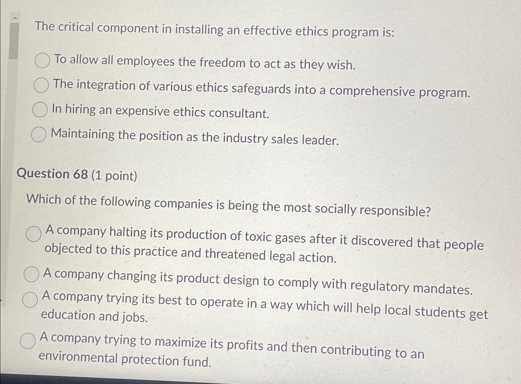 Solved The critical component in installing an effective | Chegg.com