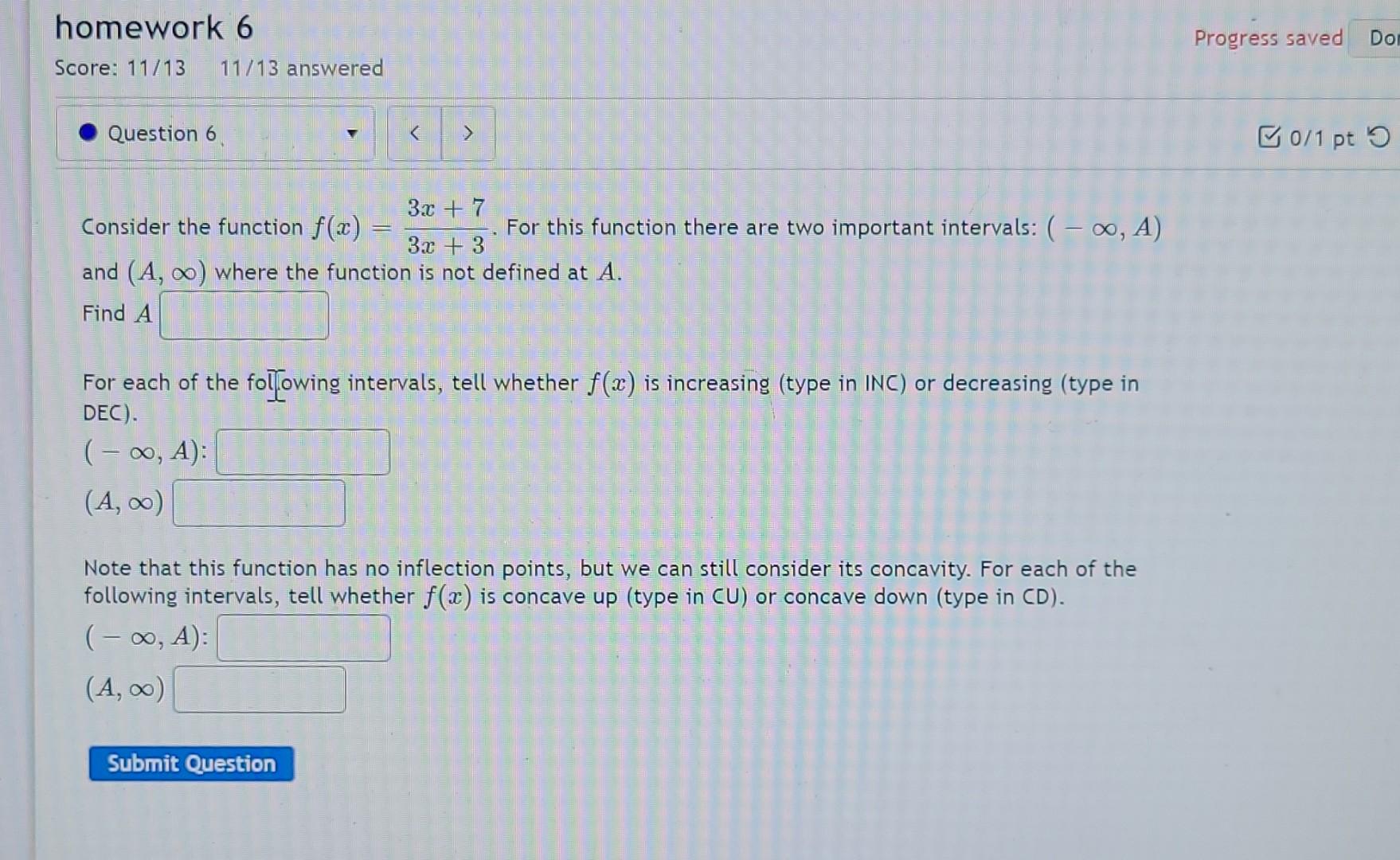 Solved homework 6 Score: 11/13 11/13 answered Question 6 | Chegg.com