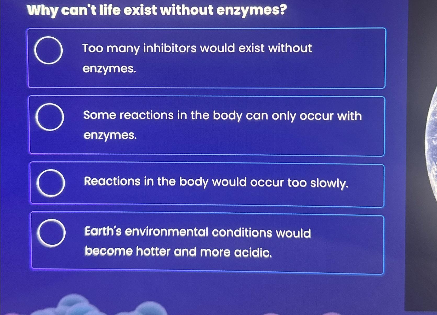 Solved Why can't life exist without enzymes?Too many | Chegg.com