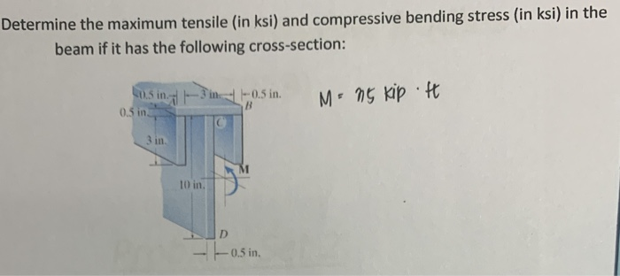 Solved Determine the maximum tensile (in ksi) and | Chegg.com