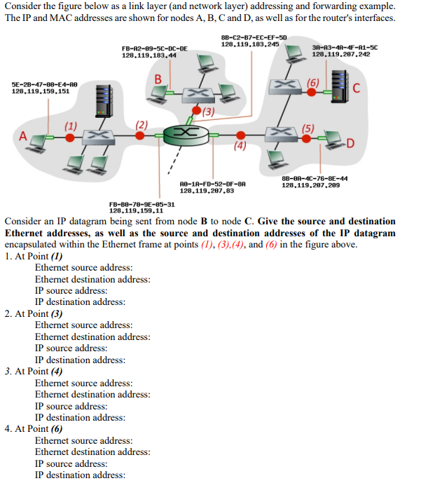 Solved Consider the figure below as a link layer (and | Chegg.com
