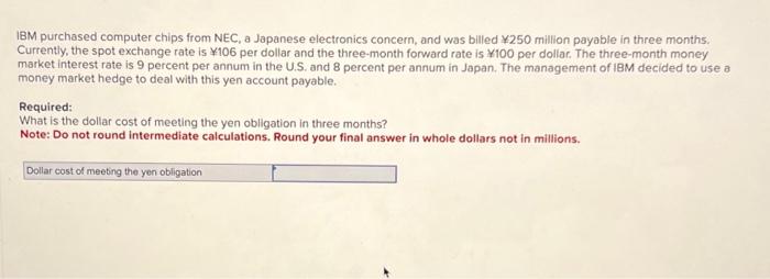 Solved 18M purchased computer chips from NEC, a Japanese | Chegg.com