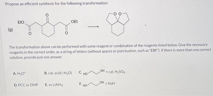 Solved Propose an efficient synthesis for the following | Chegg.com