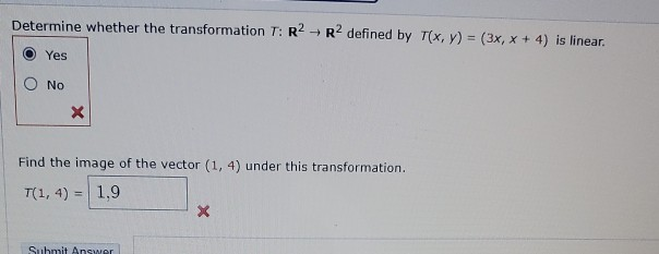 Solved Determine whether the transformation T: R2 + R2 | Chegg.com