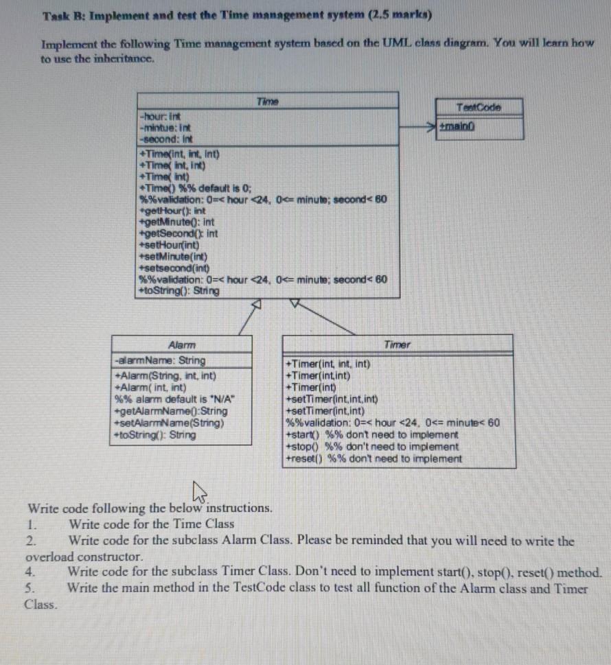 Solved Task A: Implement and test the Alarm management | Chegg.com