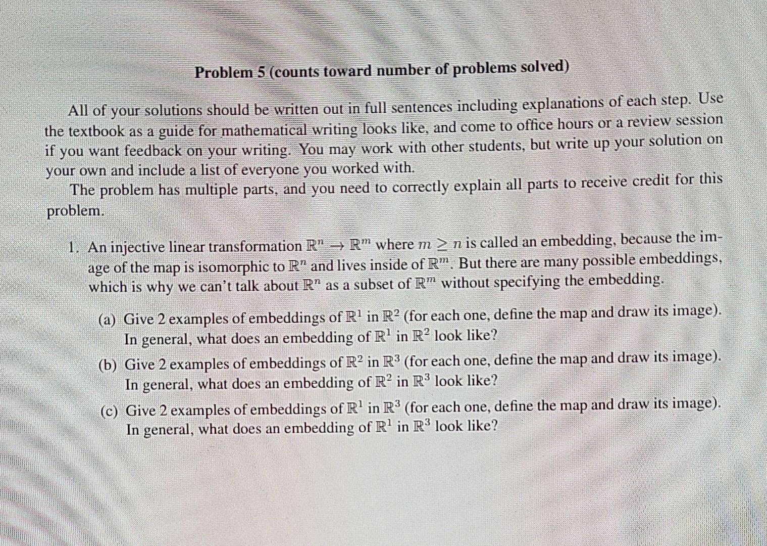 Solved Problem 5 (counts toward number of problems solved) | Chegg.com