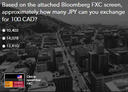 Solved Based on the attached Bloomberg FXC screen, | Chegg.com