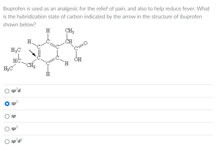 Solved Ibuprofen is used as an analgesic for the relief of | Chegg.com