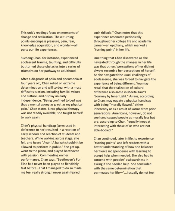 Solved Description Using the text as primary source, | Chegg.com