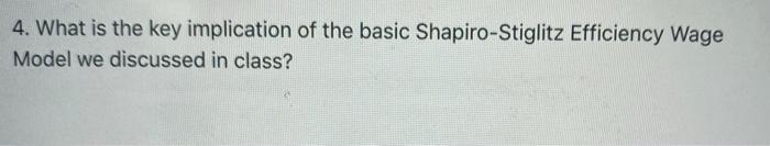 4. What is the key implication of the basic | Chegg.com