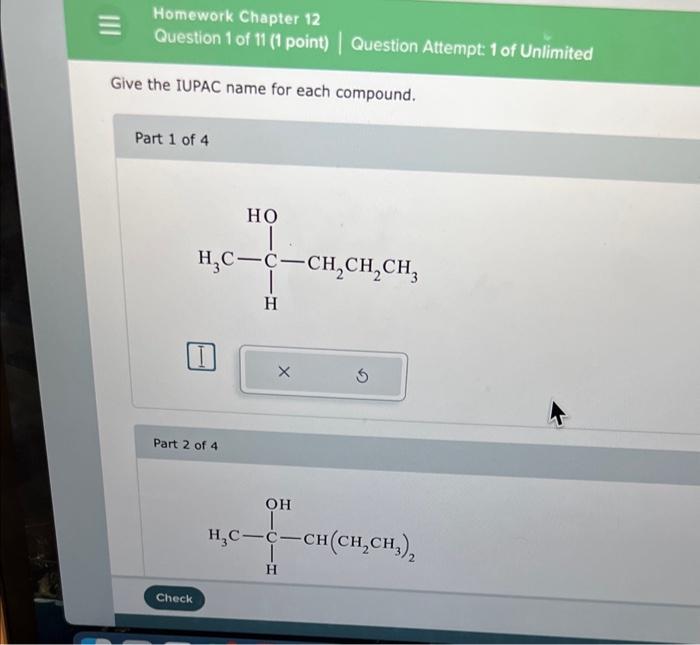 Solved Give the IUPAC name for each compound. | Chegg.com