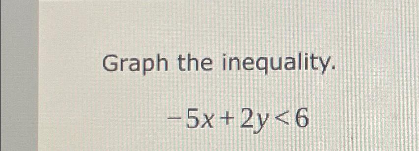 Solved Graph the inequality.-5x+2y