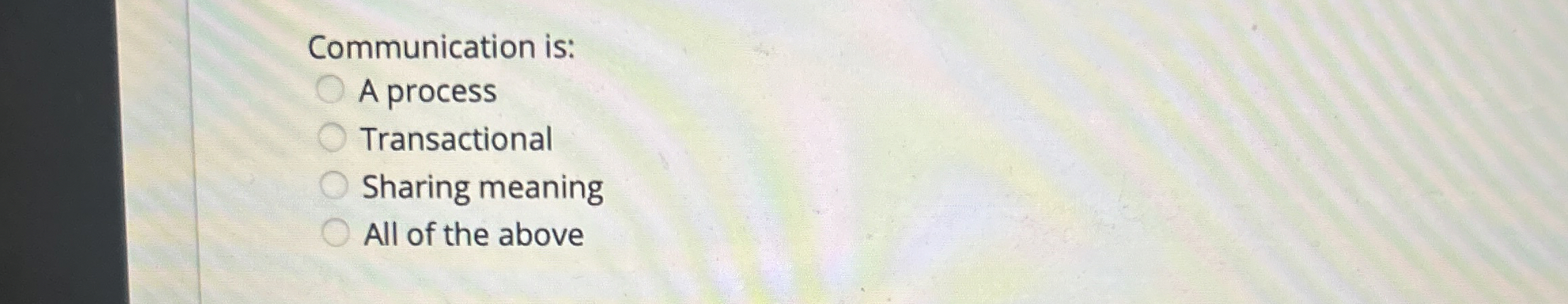 Solved Communication is:A processTransactionalSharing | Chegg.com