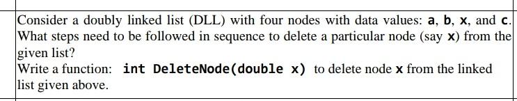 Solved Consider a doubly linked list (DLL) with four nodes | Chegg.com