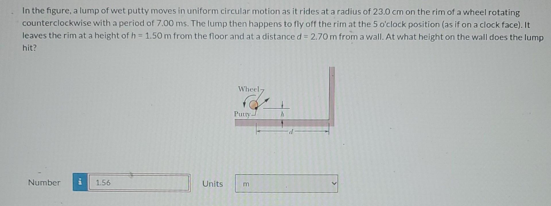 Solved In the figure, a lump of wet putty moves in uniform | Chegg.com