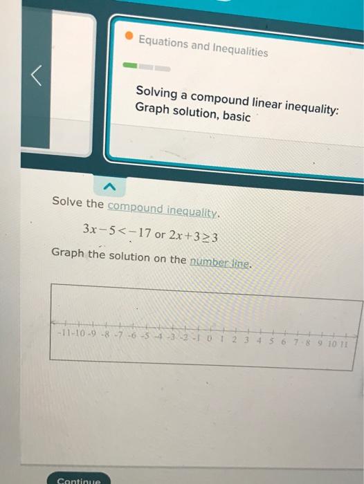 Solved Equations and Inequalities Solving a compound linear | Chegg.com