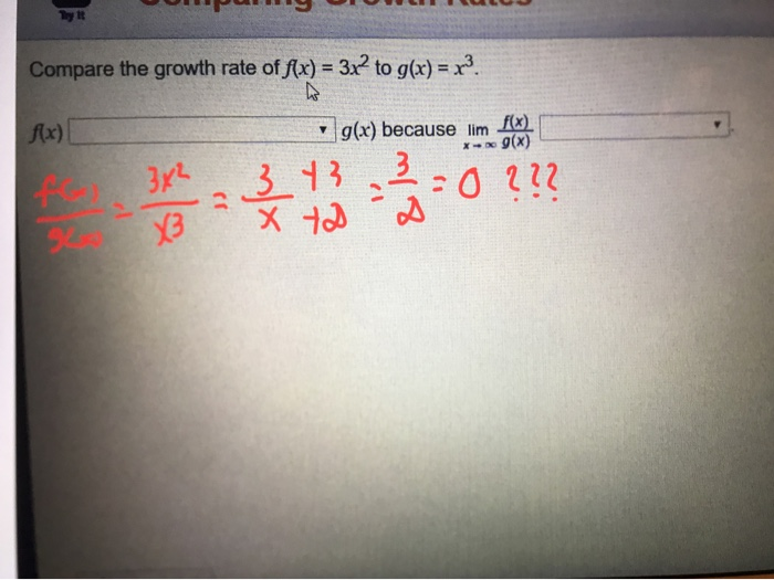 Solved Comparing Growth Rates Compare the growth rate of | Chegg.com