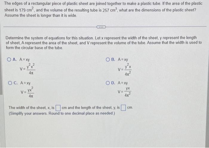 Solved The edges of a rectangular piece of plastic sheet are | Chegg.com